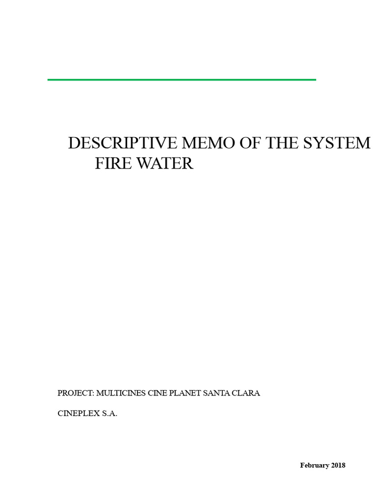 Fire Water System Design for Cine Planet | PDF | Pipe (Fluid Conveyance ...