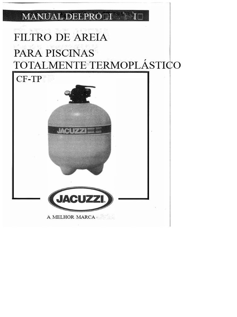 Manual Filtro Jacuzzi CF | PDF