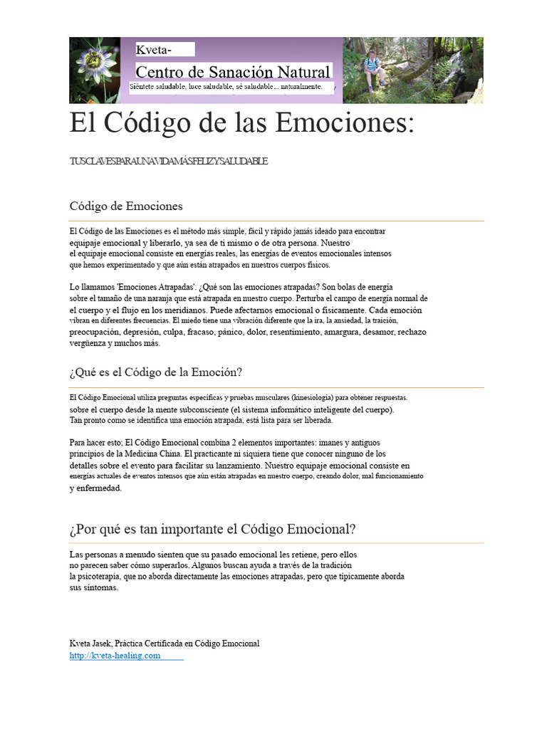 El Informe Gratuito Del Código de Las Emociones v2 | PDF | Las ...