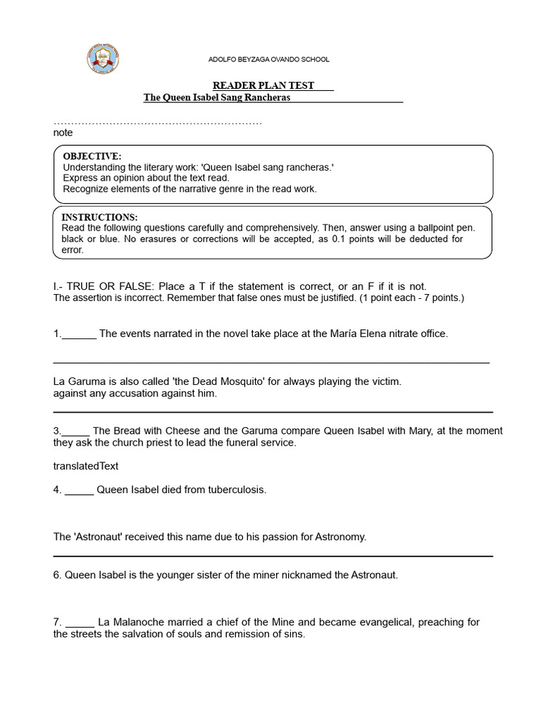 Reading Control - Queen Isabel Sang Rancheras | PDF