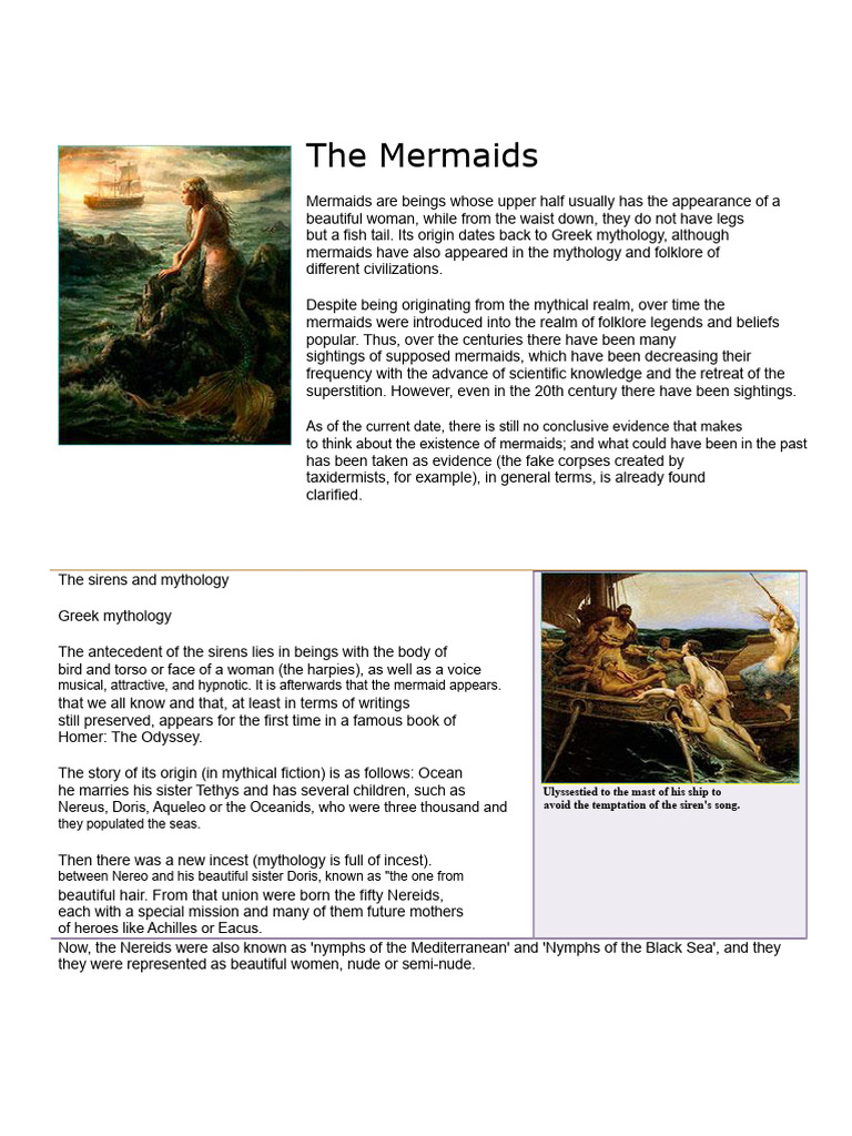 The Sirens Valentina | PDF | Mermaid | Nereids