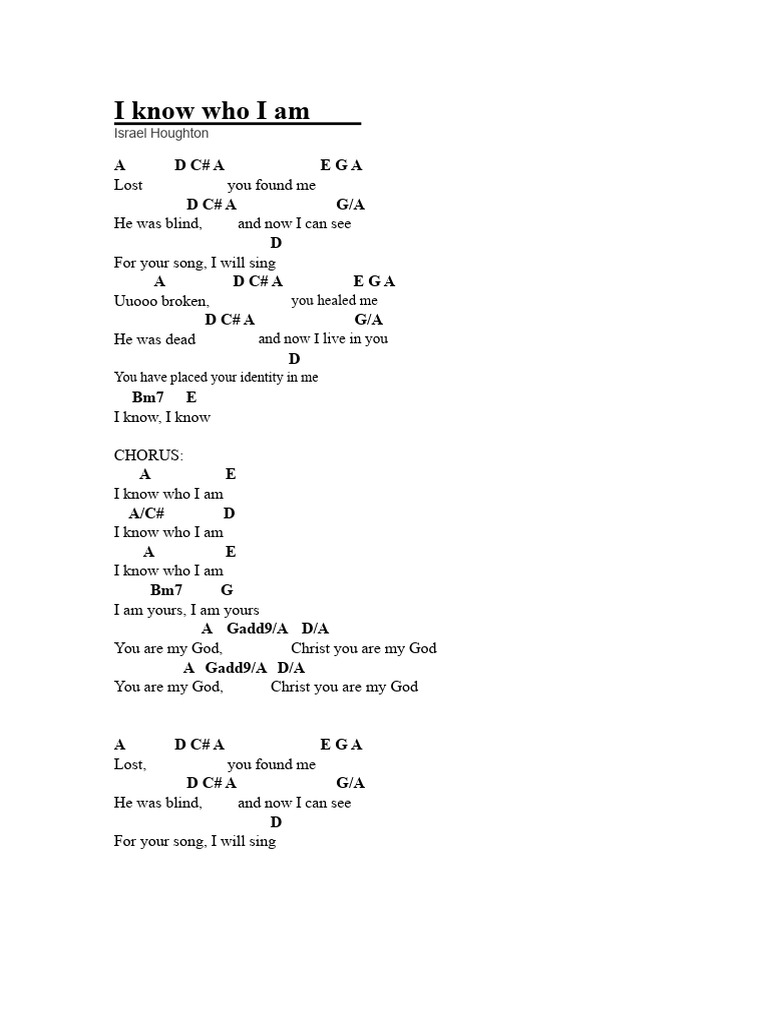 I Know Who I Am | PDF