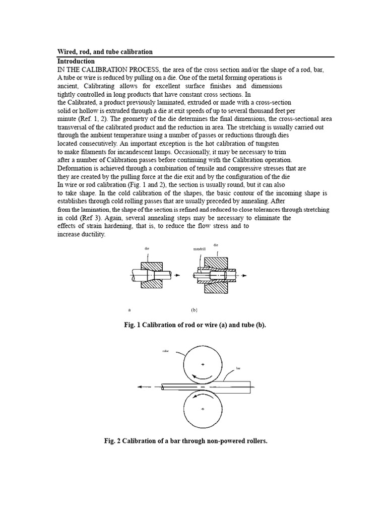 Rod, Wire, and Tube Calibration Techniques | PDF | Rolling ...