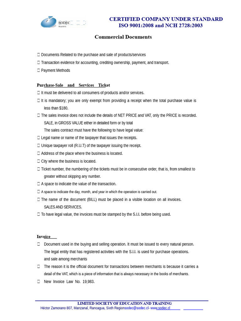 Annex Commercial Documents | PDF | Cheque | Invoice