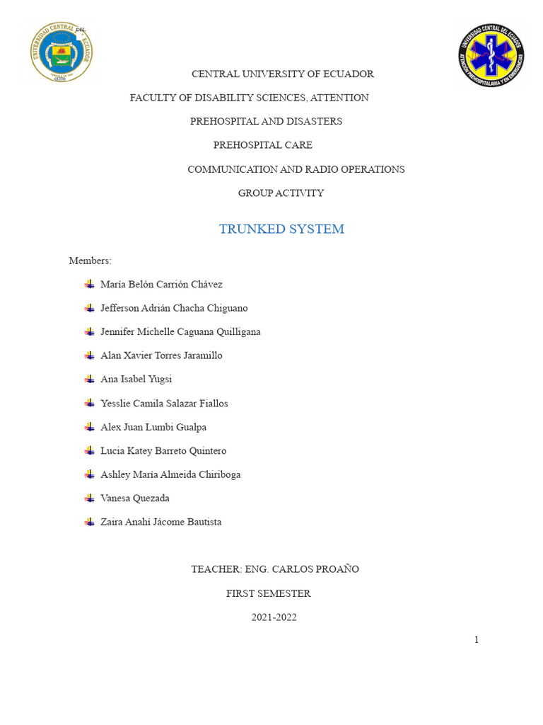 Trunked System | PDF | Radio | Communications System