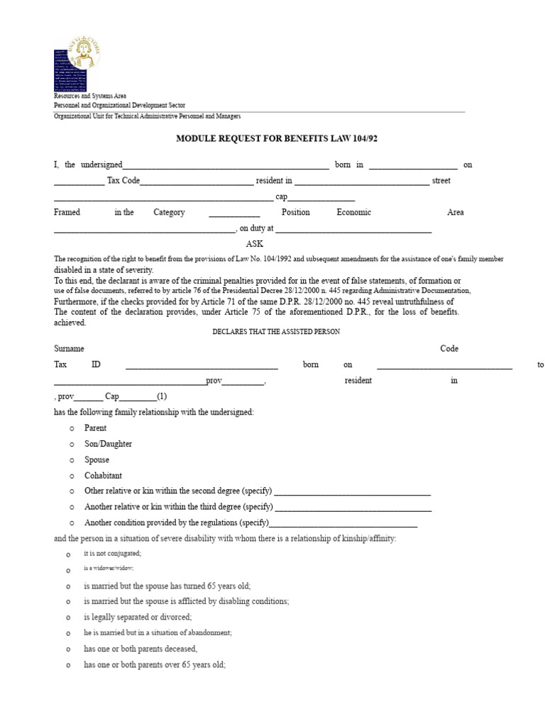 104 Request Form PDF | PDF | Family | Social Institutions