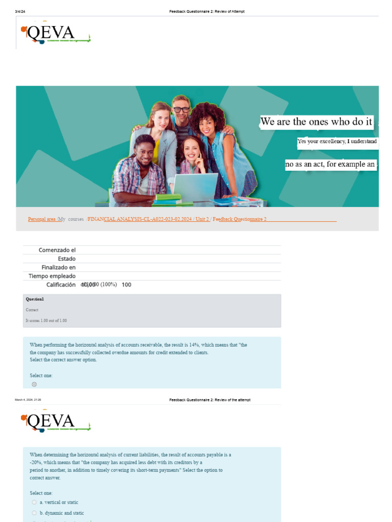 Feedback Questionnaire 2 Financial Analysis | PDF | Questionnaire | Money