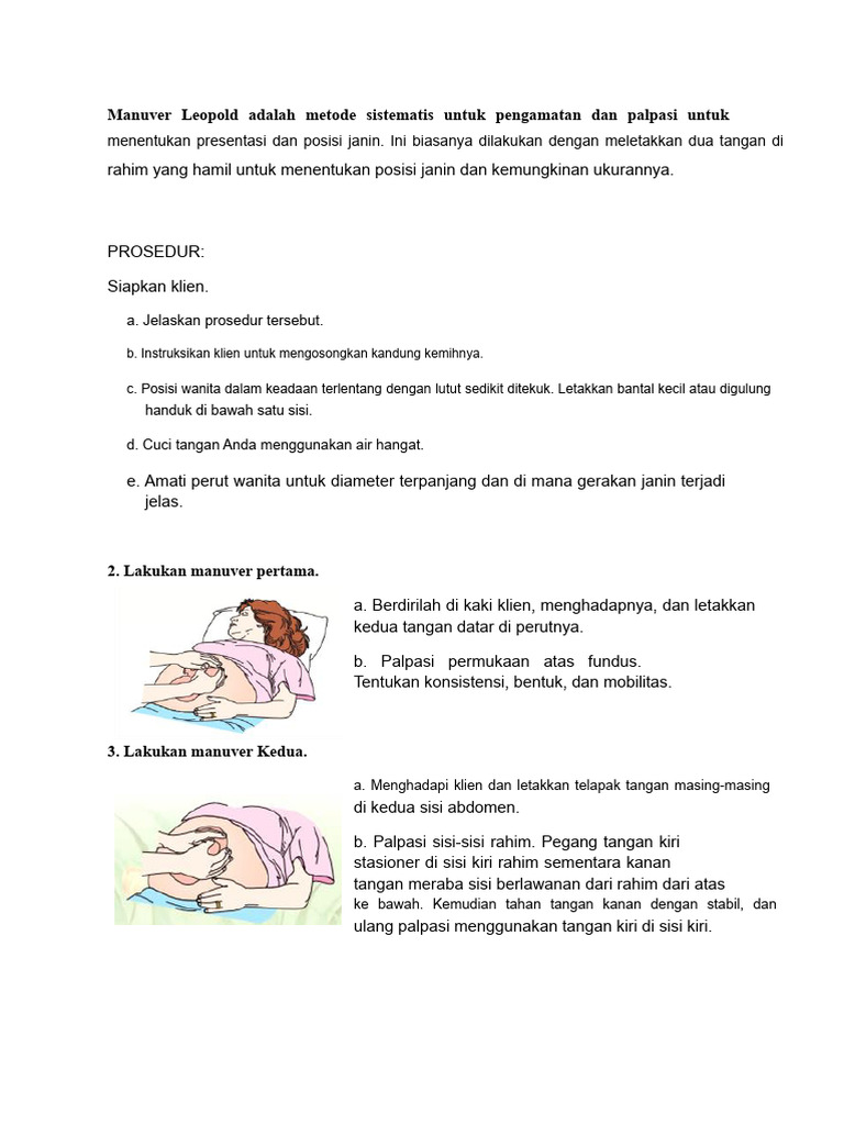 Manuver Leopold: Teknik Palpasi Janin | PDF