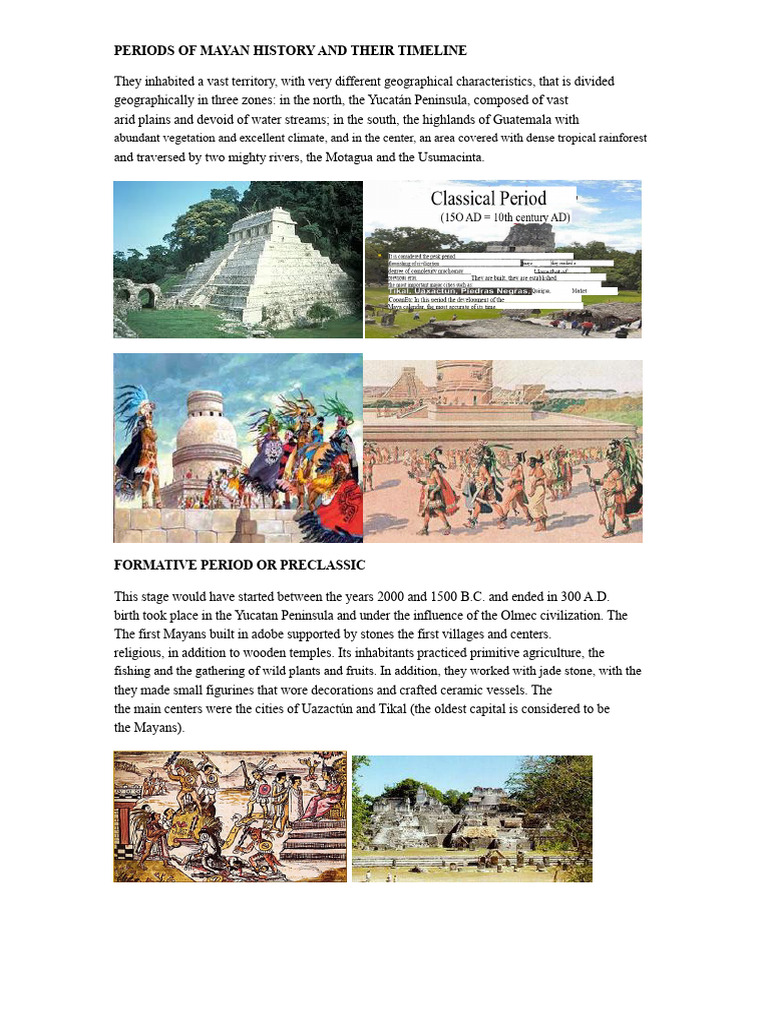 Periods of Mayan History and Its Timeline | PDF | Maya Civilization ...