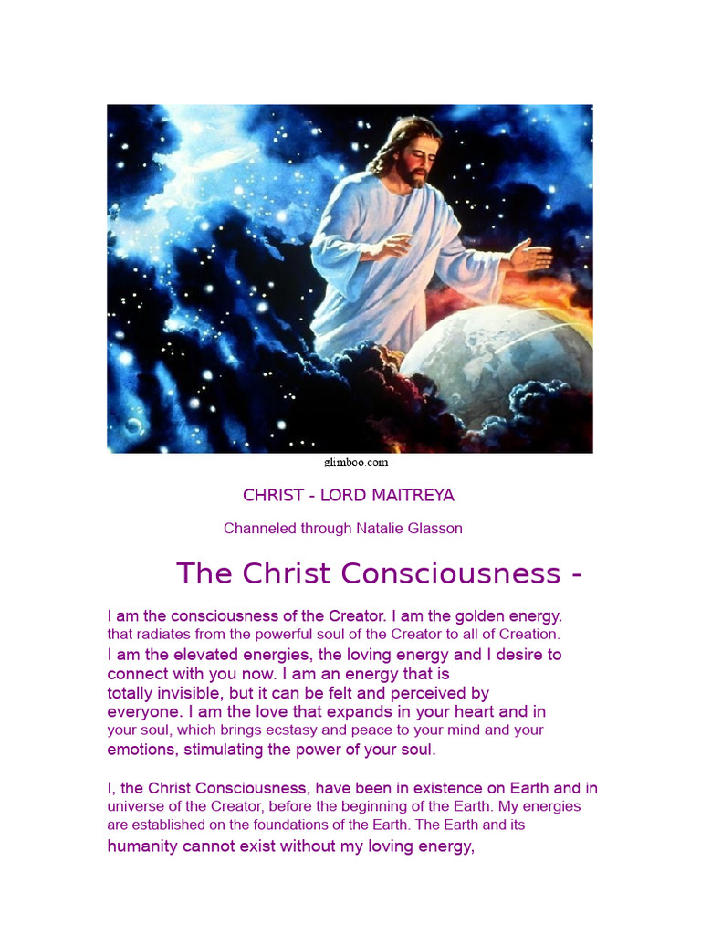 The Critical Consciousness - Christ - Lord Maitreya | PDF | Love ...