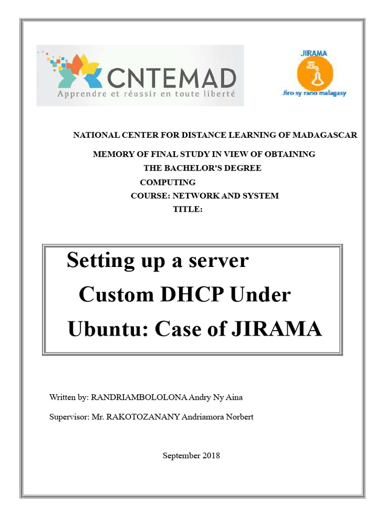 Setting Up A Custom DHCP Server On Ubuntu | PDF | Computer Network | Ip ...