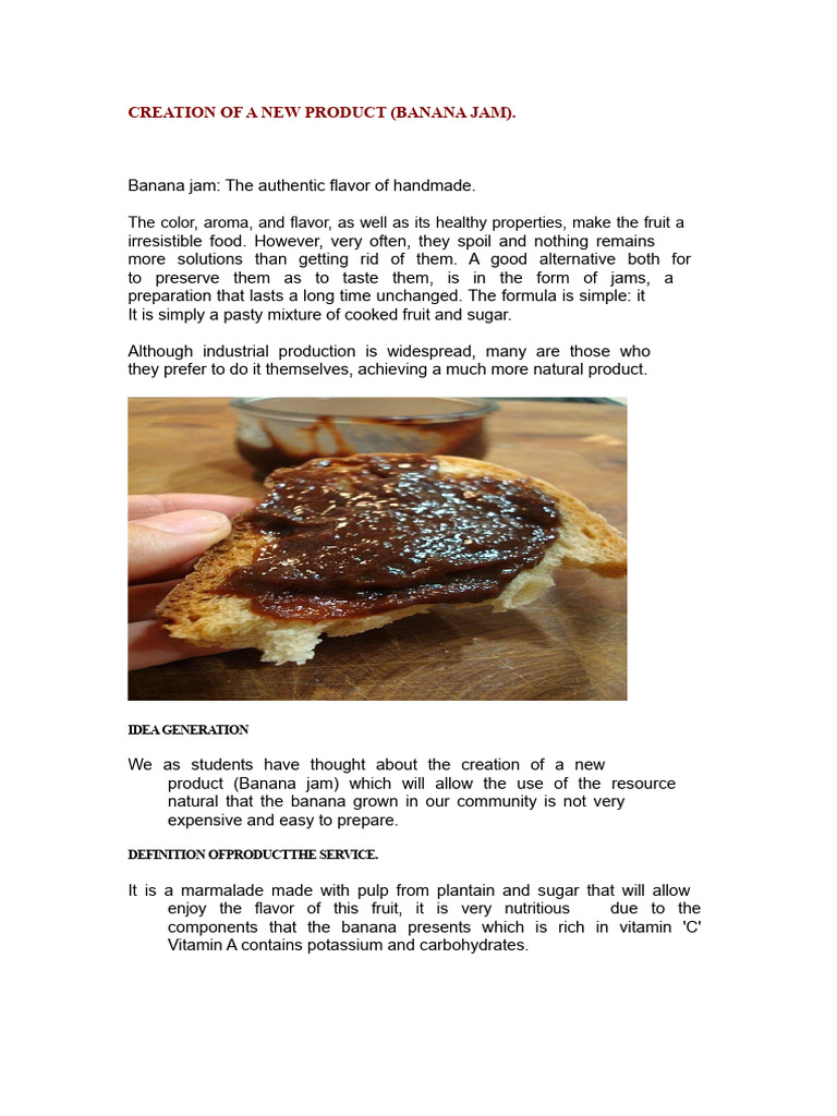 Banana Jam | PDF | Fruit Preserves | Banana