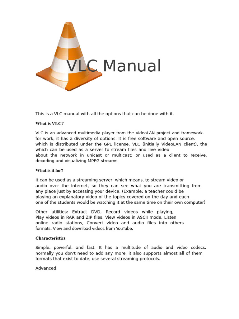 VLC Multimedia Player Guide | PDF | Video | Multimedia