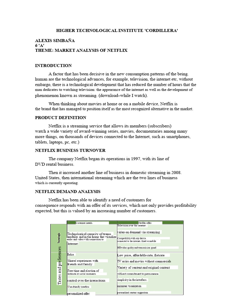 Netflix Market Analysis Overview | PDF | Netflix | Streaming Media