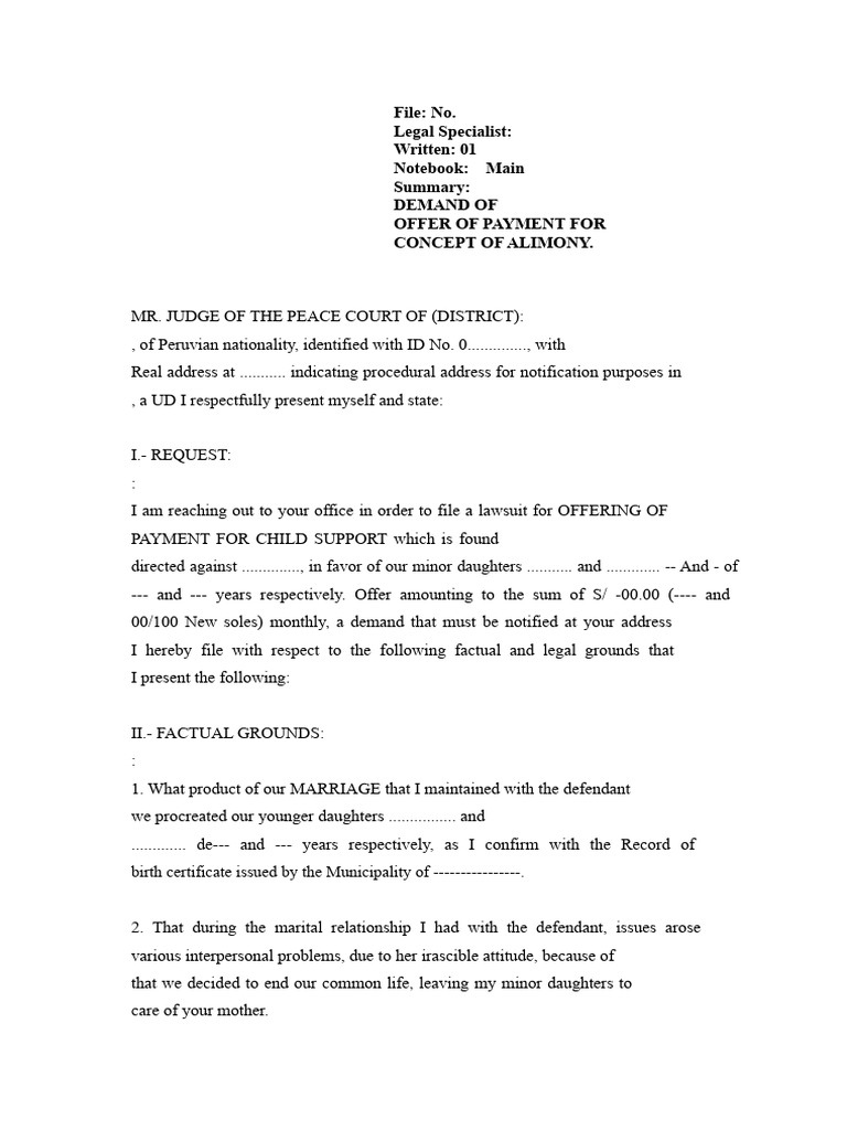 Model of Food Consignment Demand | PDF | Lawsuit | Marriage