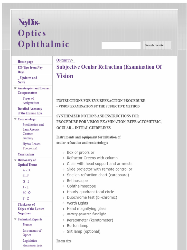 Subjective Ocular Refraction (Eye Exam) - Ney Dias - Ophthalmic Optics | PDF | Visual Acuity ...