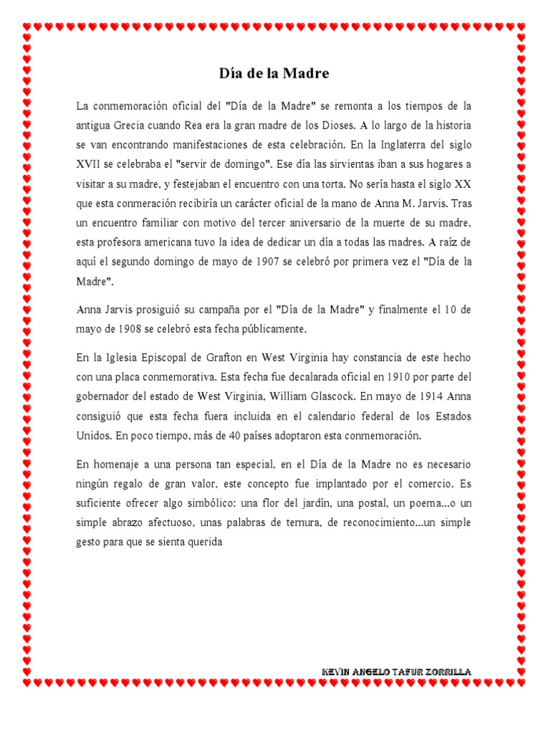 Día de La Madre | PDF | Amor