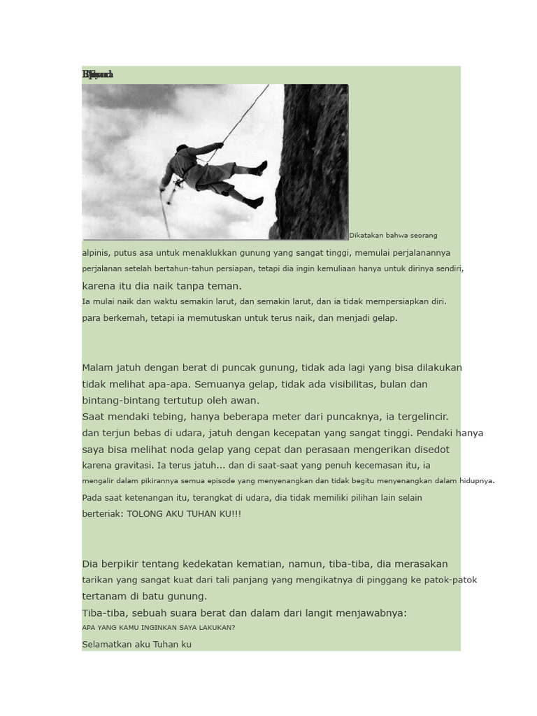 Panjat Tebing Dan Talinya | PDF