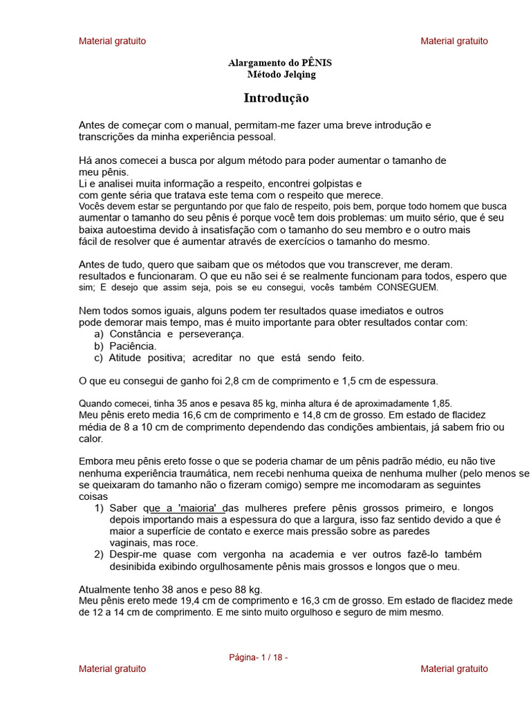 Aumente o Pênis: Método Jelqing Eficaz | PDF