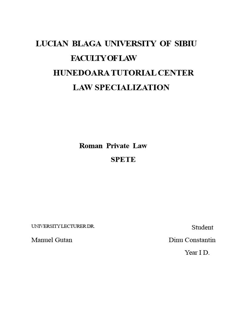Cases of Roman Law-1 | PDF | Lawsuit | Burden Of Proof (Law)
