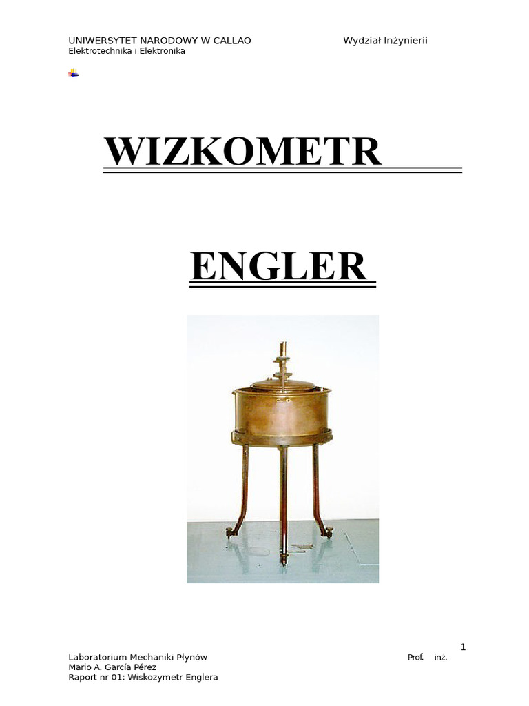 Wiskozymetr Englera | PDF