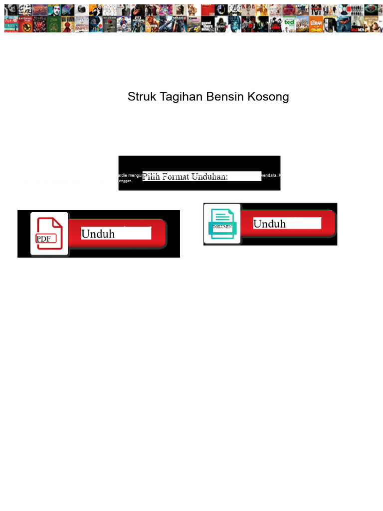Template Struk Bensin Kosong Gratis | PDF