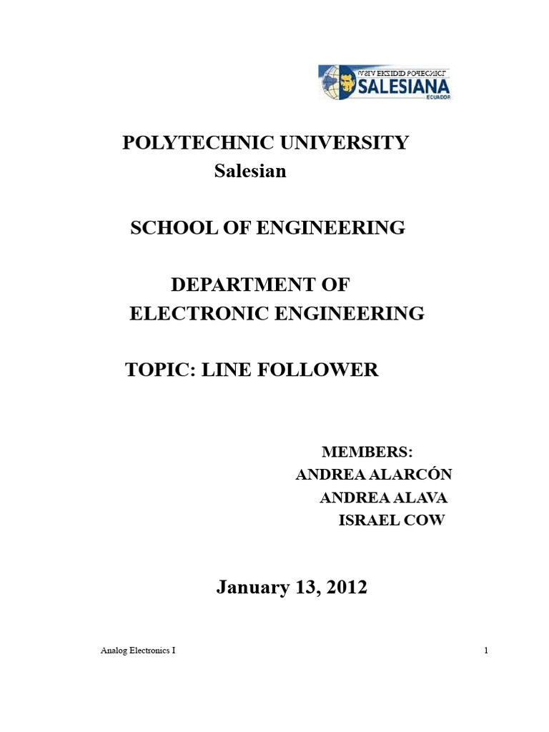 Line Follower | PDF | Transistor | Electronics