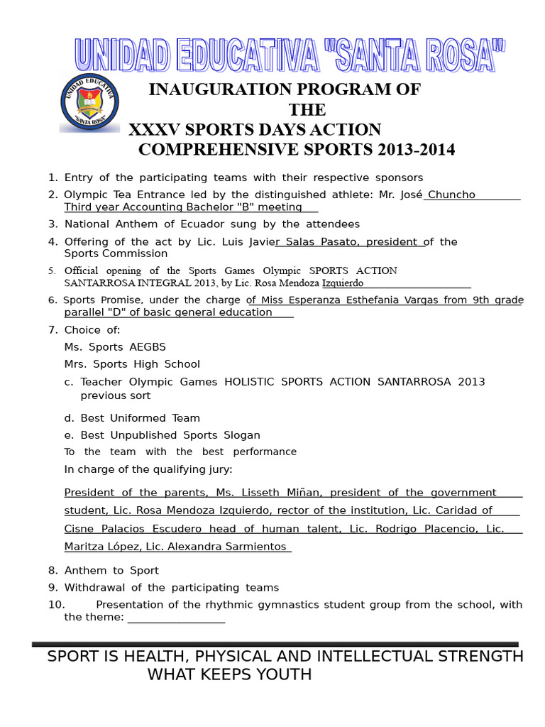 XXIX Sports Days Program | PDF | Chess Openings | Chess