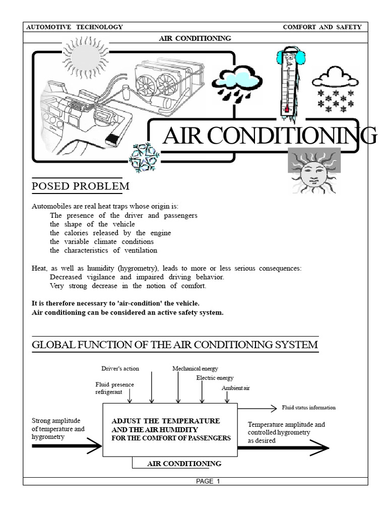 Automobile Air Conditioning 1 PDF | PDF | Air Conditioning | Humidity