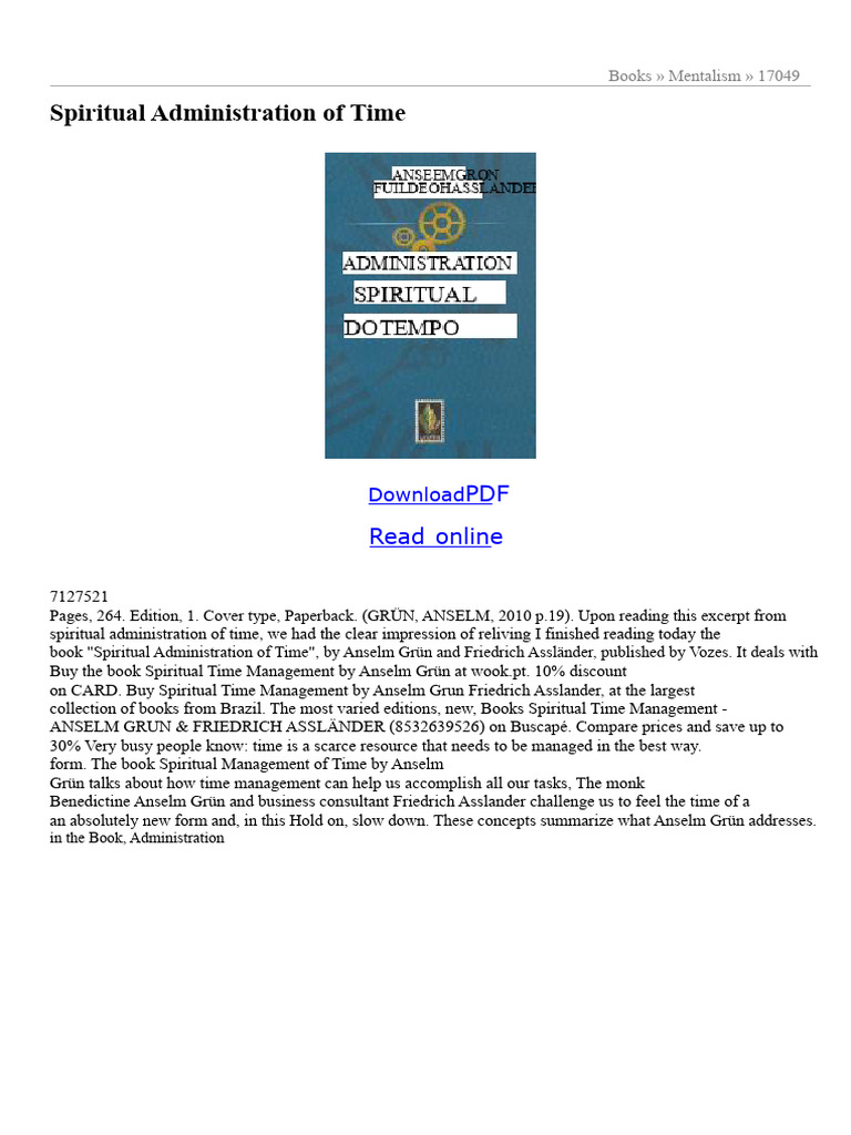 Spiritual Time Management Insights | PDF
