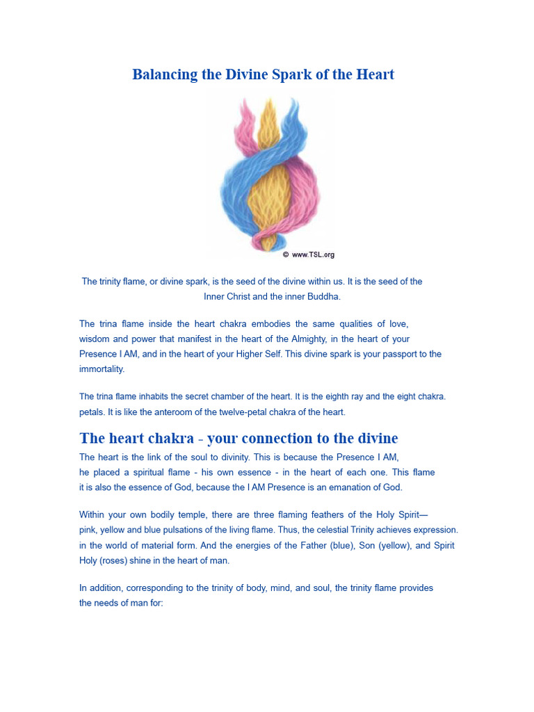 Balance The Triple Flame of The Heart | PDF | Trinity | Divinity