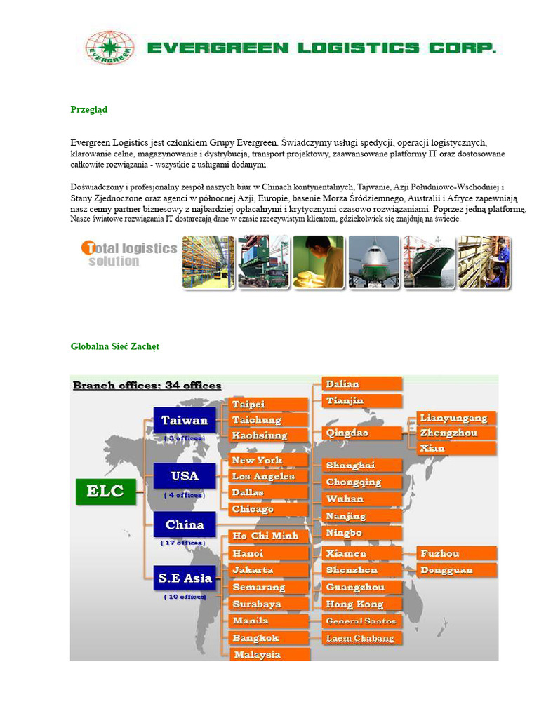 Usługi Logistyczne Evergreen | PDF