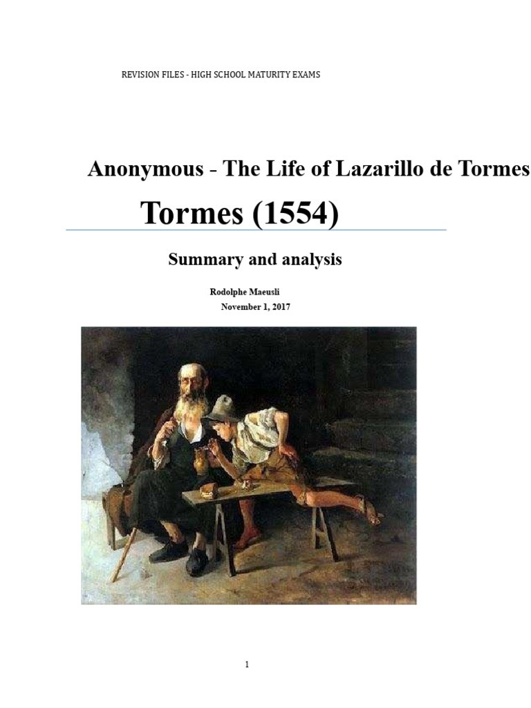 Tormes (1554) : Anonymous - The Life of Lazarillo de Tormes | PDF