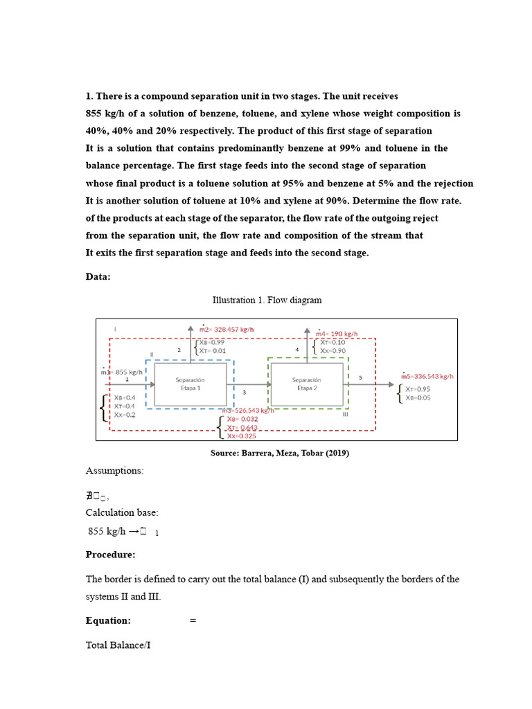 Exercises Balance PDF | PDF | Distillation | Mole (Unit)