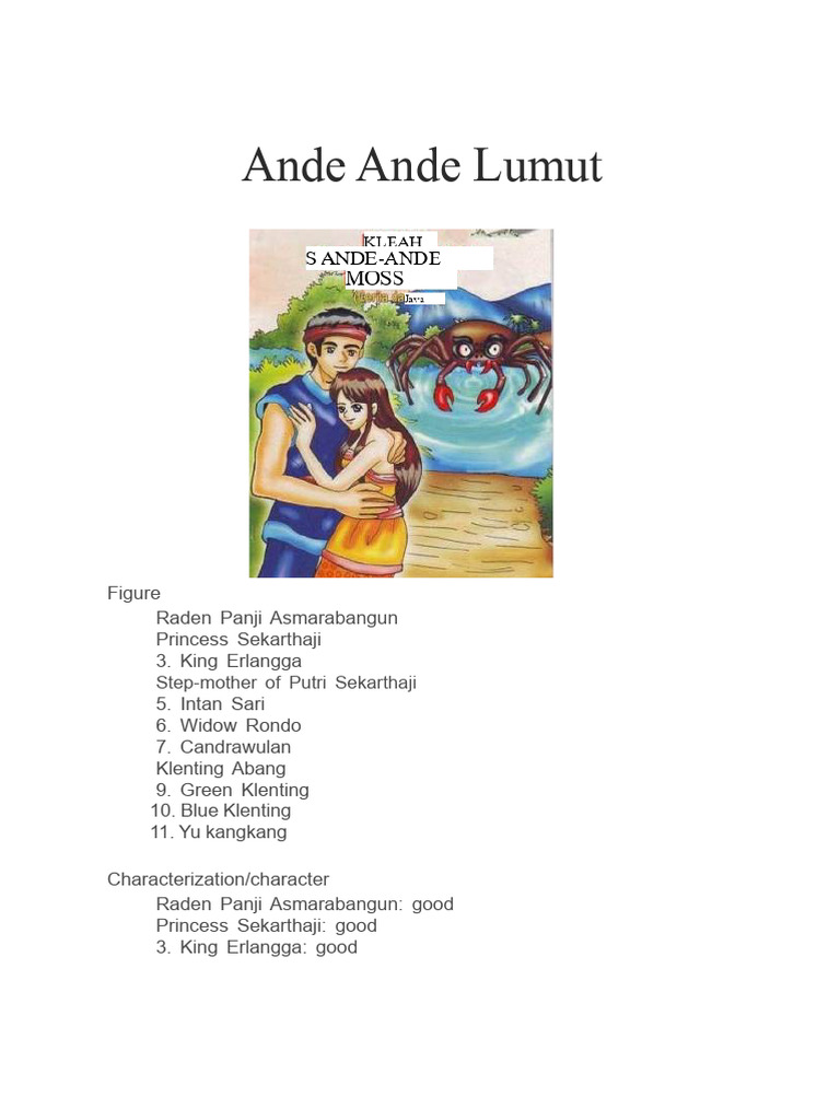 Ande Ande Lumut: A Folklore Tale | PDF | Knife