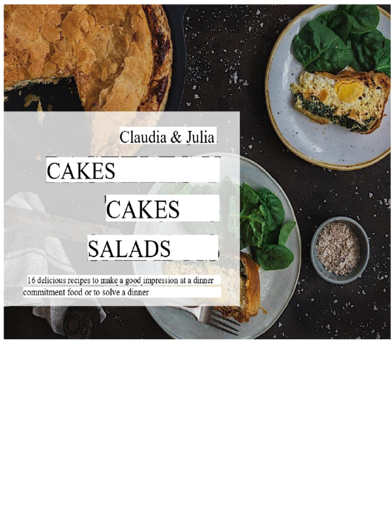 Cookbook of Cakes and Savory Tarts | PDF | Baking | Cakes