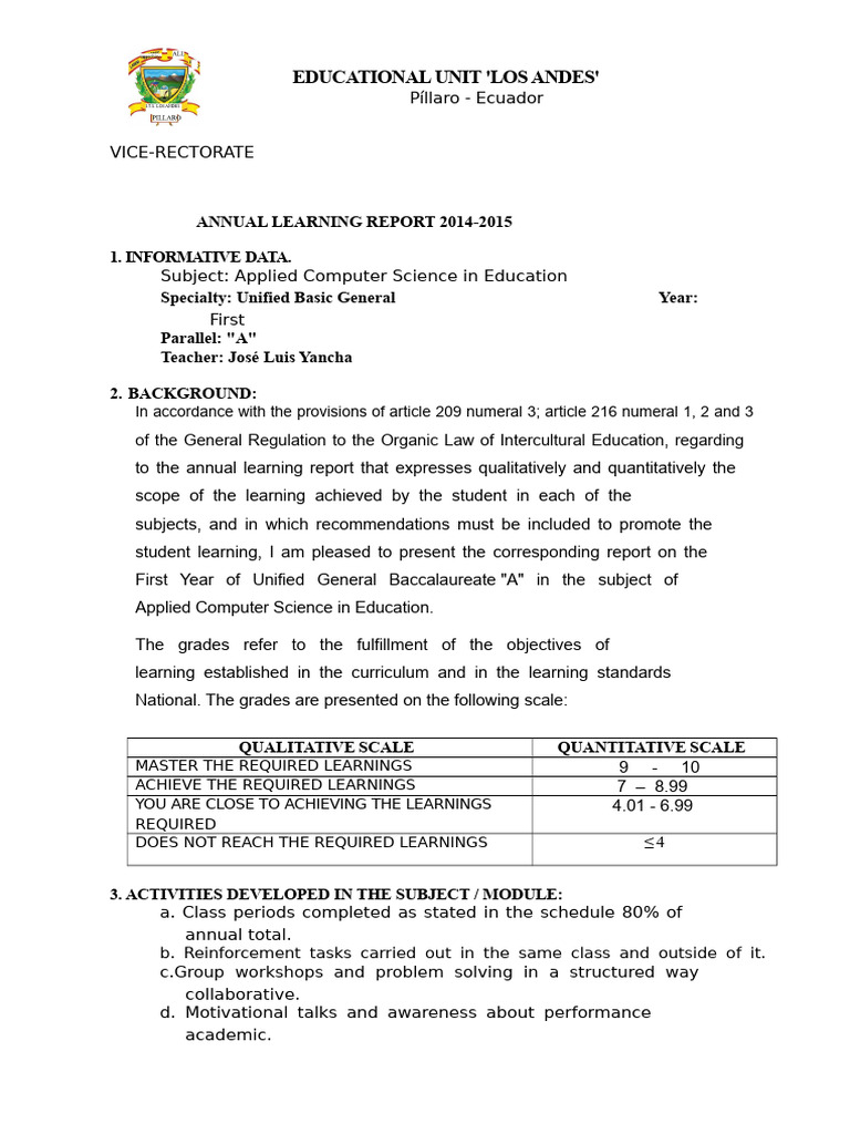Learning Model Report | PDF | Learning | Science