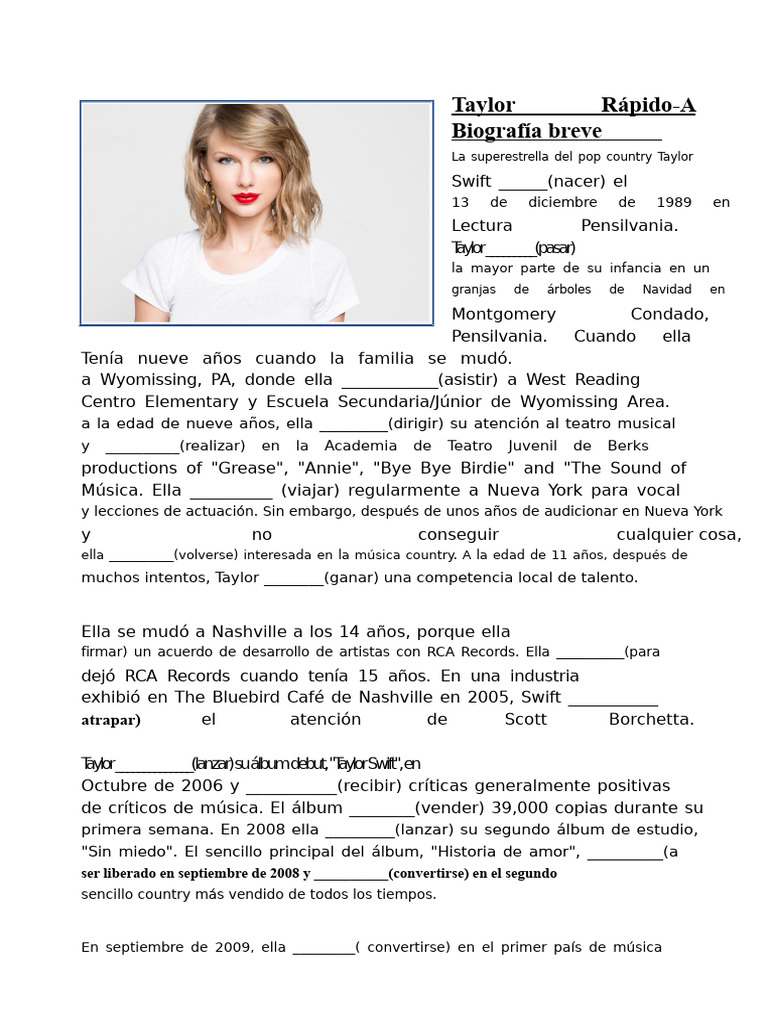 Taylor Swift | PDF | Taylor Swift | Música pop