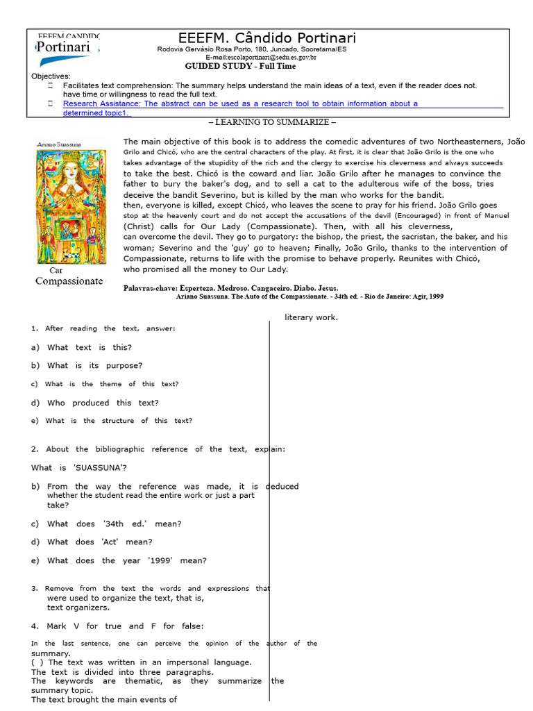 Guided Study Activity Summary | PDF