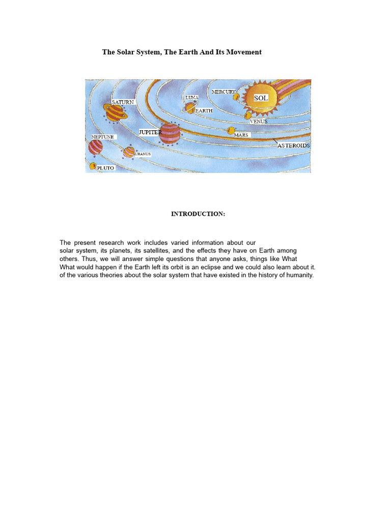 Understanding Earth's Movements in the Solar System | PDF | Solar ...