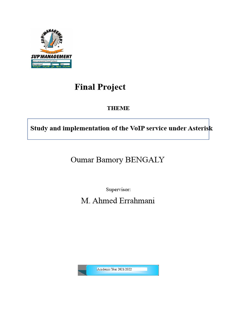 Final Study Project | PDF | Voice Over Ip | Computer Network