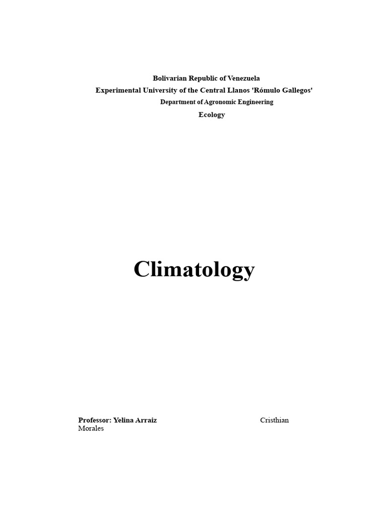 Understanding Climatology Basics | PDF | Climate | Climatology