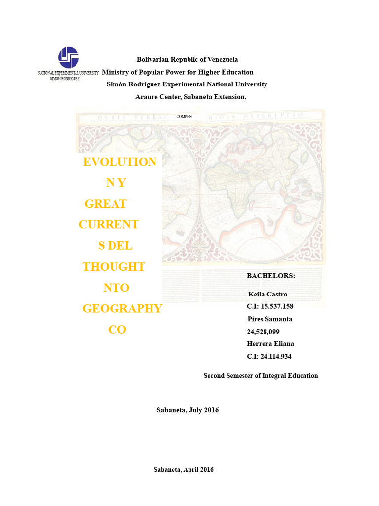Evolution and Major Currents of Thought | PDF | Geography | Theory