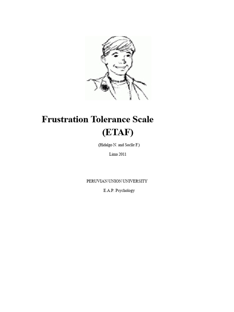 Frustration Tolerance Assessment Tool | PDF | Validity (Statistics ...