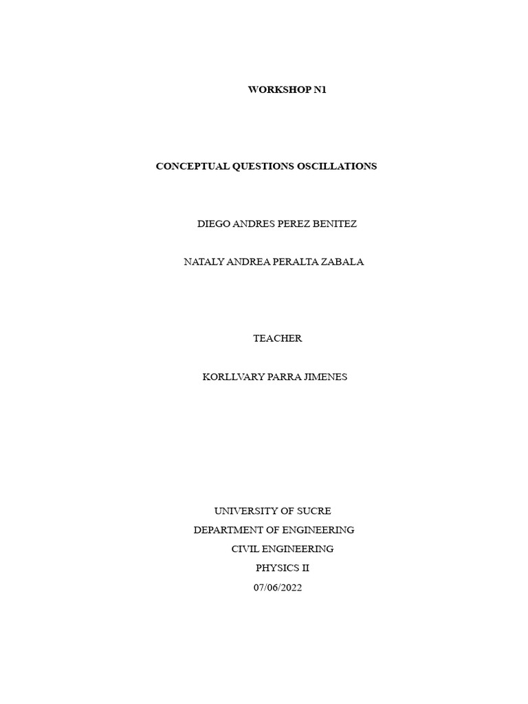 SIMPLE Harmonic Moment Workshop | PDF | Acceleration | Oscillation