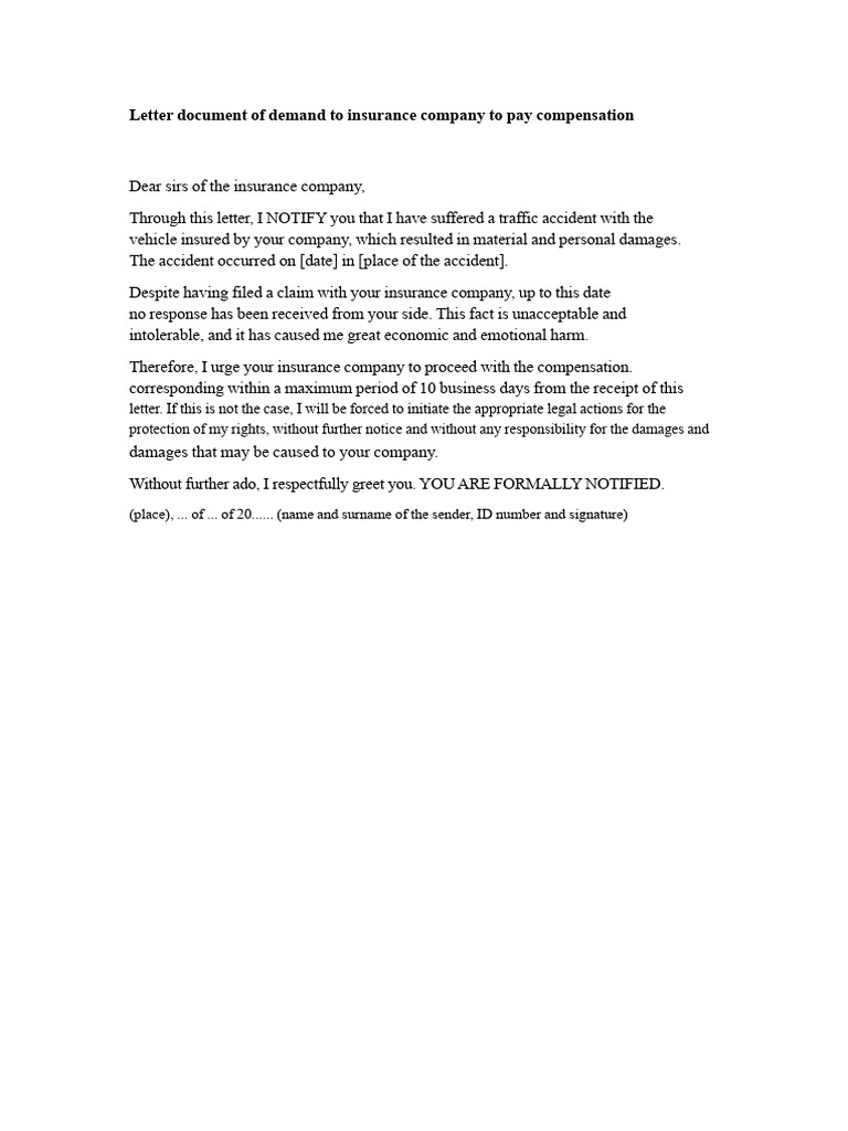 Intimation of Insurance | PDF