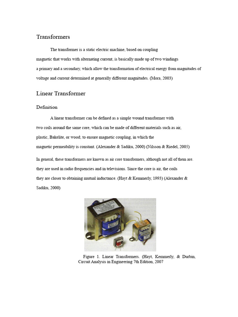 Linear Transformer | PDF | Transformer | Inductance