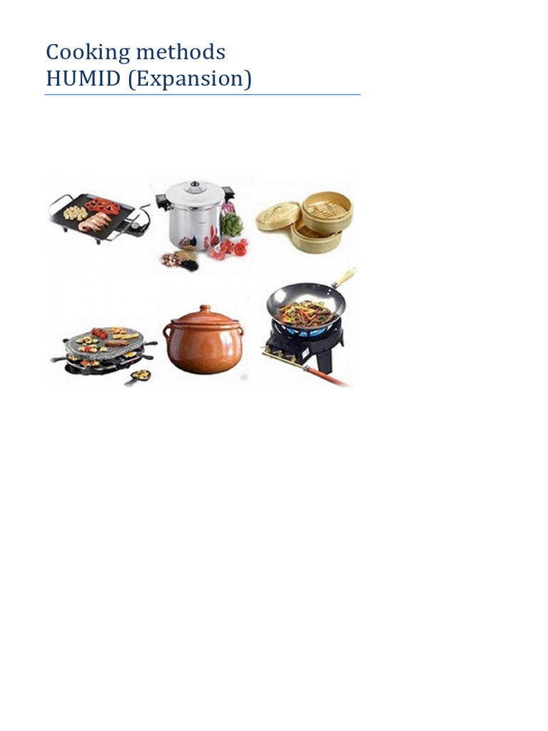 Moist Cooking Methods Explained | PDF | Boiling | Cooking
