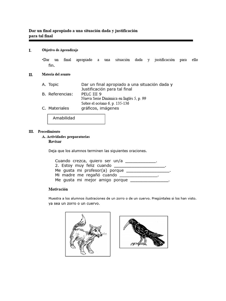 Grado 6 Lectura de Inglés Dar Un Final Apropiado A Una Situación Dada y ...