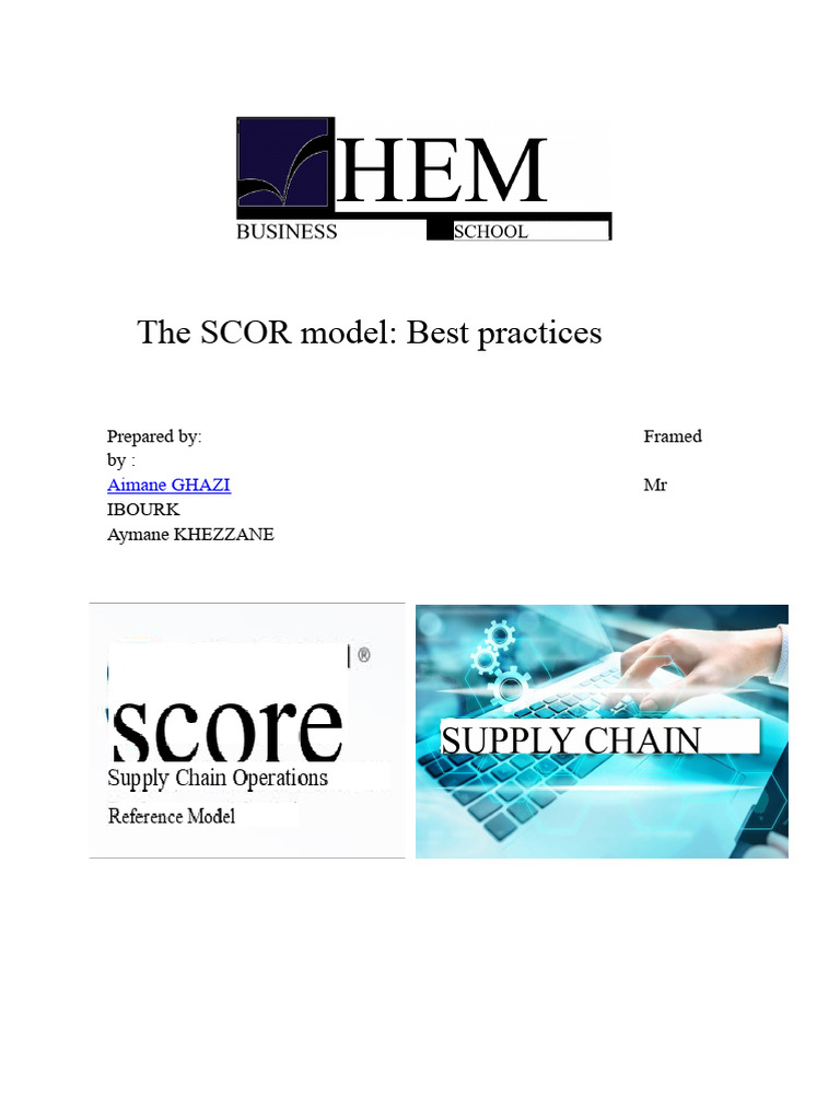 The SCOR Model - Best Practices | PDF | Supply Chain | Supply Chain Management